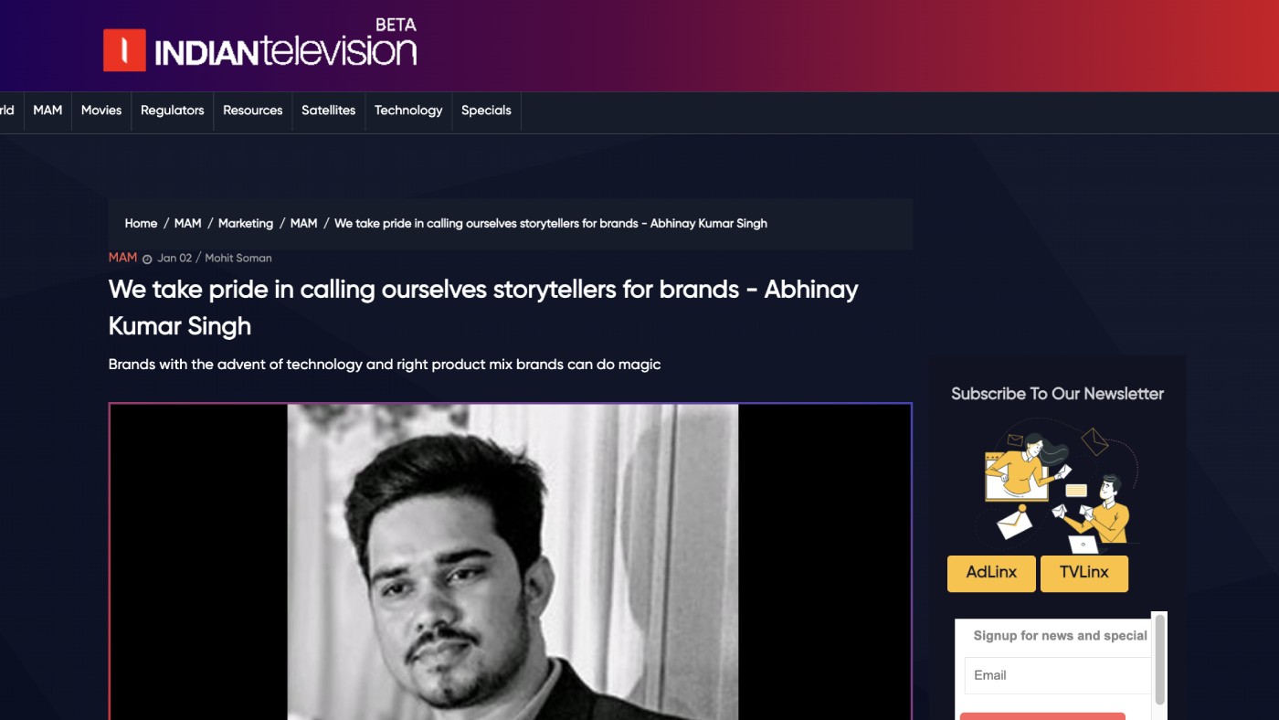 Abhinay Kumar Singh Founder - Adgcraft Communications